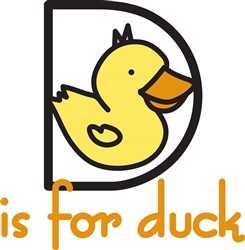 D Is For Duck Vector Illustration | AnnTheGran.com