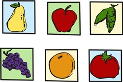Blocks Of Fruit Vector Illustration | AnnTheGran.com