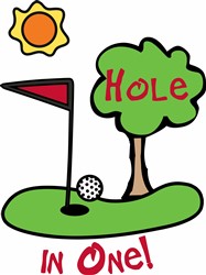 Hole in One Vector Illustration | AnnTheGran.com