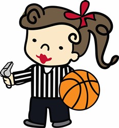 Girl Referee Vector Illustration | AnnTheGran.com