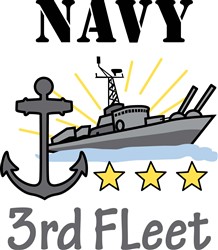 Navy 3rd Fleet Vector Illustration | AnnTheGran.com
