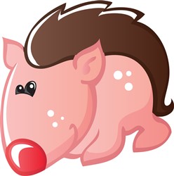 Wild Pig Cartoon Vector Illustration | AnnTheGran.com