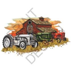 Tractor Collage Vector Illustration | AnnTheGran.com