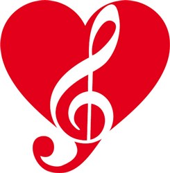 Treble Clef Heart SVG file - SVG cut files.com | AnnTheGran.com