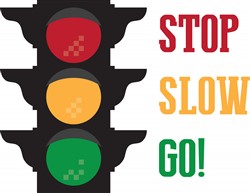 Stop Slow Go Vector Illustration | AnnTheGran.com