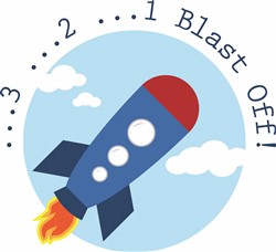 Blast Off Vector Illustration | AnnTheGran.com
