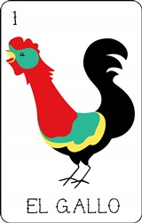 El Gallo Vector Illustration | AnnTheGran.com