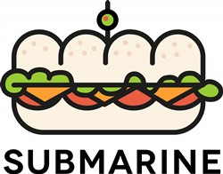 Submarine Sandwich Vector Illustration | AnnTheGran.com