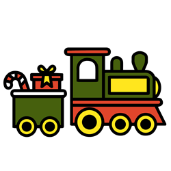 Christmas Train SVG file - SVG cut files.com | AnnTheGran.com