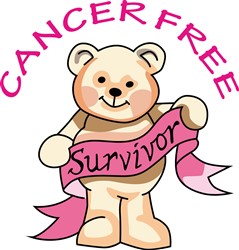 CANCER FREE BEAR Vector Illustration | AnnTheGran.com