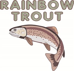 LARGE RAINBOW TROUT Vector Illustration | AnnTheGran.com