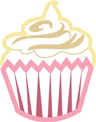 SWIRL CUPCAKE APPLIQUE Vector Illustration | AnnTheGran.com