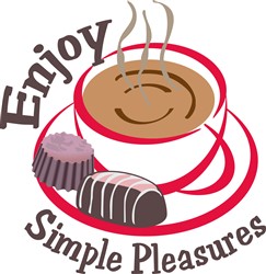 ENJOY SIMPLE PLEASURES Vector Illustration | AnnTheGran.com