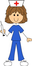 STICK NURSE Vector Illustration | AnnTheGran.com