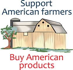 SUPPORT AMERICAN FARMERS Vector Illustration | AnnTheGran.com