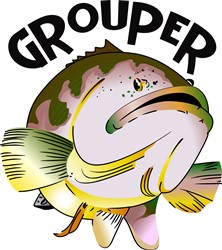 GROUPER FISH Vector Illustration | AnnTheGran.com