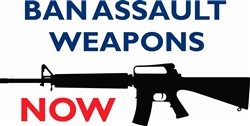 BAN ASSAULT WEAPONS Vector Illustration | AnnTheGran.com