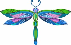COLORFUL DRAGONFLY Vector Illustration | AnnTheGran.com