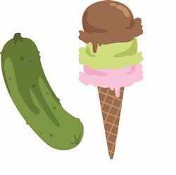 Pickle & Ice Cream Vector Illustration | AnnTheGran.com