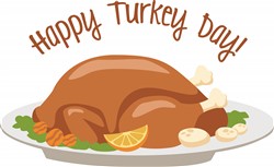 Happy Turkey Day Vector Illustration | AnnTheGran.com