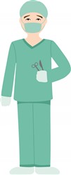 Male Surgeon Vector Illustration | AnnTheGran.com