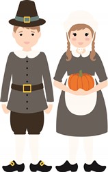 Pilgrims Vector Illustration | AnnTheGran.com
