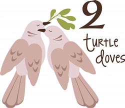 2 Turtle Dove Vector Illustration | AnnTheGran.com
