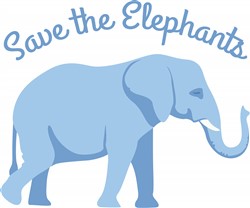 Save The Elephants Vector Illustration | AnnTheGran.com