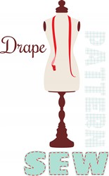 Drape Pattern Sew Vector Illustration | AnnTheGran.com
