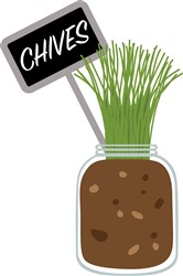 Chives Garden Vector Illustration | AnnTheGran.com
