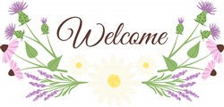 Welcome Flowers Vector Illustration | AnnTheGran.com