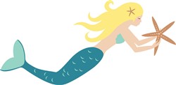 Mermaid & Starfish SVG file - SVG cut files.com | AnnTheGran.com