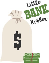 Little Bank Robber Vector Illustration | AnnTheGran.com