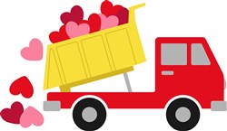 Heart Dump Truck Vector Illustration | AnnTheGran.com