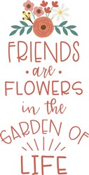 Friends Are Flowers Vector Illustration | AnnTheGran.com