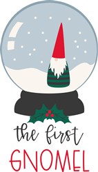 Christmas Holiday Gnome Snow Globe Vector Illustration | AnnTheGran.com