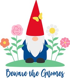 Beware The Gnomes Vector Illustration | AnnTheGran.com
