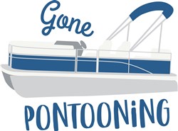Gone Pontooning Vector Illustration | AnnTheGran.com