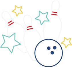 Bowling Outline Vector Illustration | AnnTheGran.com