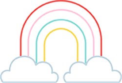 Rainbow Outline Vector Illustration | AnnTheGran.com