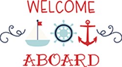 Welcome Aboard Vector Illustration | AnnTheGran.com