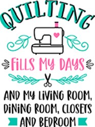 Quilting Fills My Days Vector Illustration | AnnTheGran.com