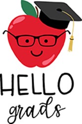 Hello Grads Vector Illustration | AnnTheGran.com