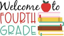 Welcome To Fourth Grade Vector Illustration | AnnTheGran.com