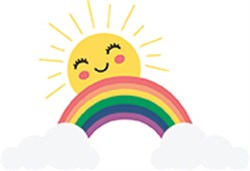 Sunshine Rainbow Vector Illustration | AnnTheGran.com