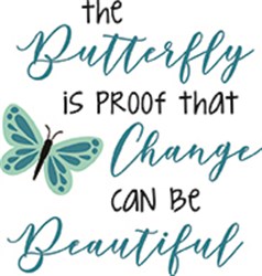 Beautiful Butterfly Change Inspirational Quote Saying Phrase Vector ...