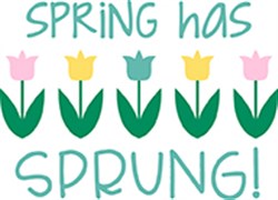 Spring Has Sprung Vector Illustration | AnnTheGran.com