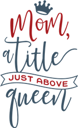Mom Tittle Above Queen SVG file - SVG cut files.com | AnnTheGran.com