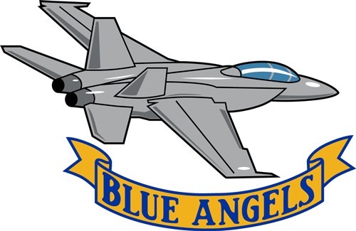 Navy Blue Angels Logo Vector