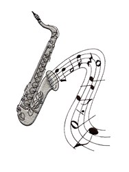 Saxophone Embroidery Design | AnnTheGran.com